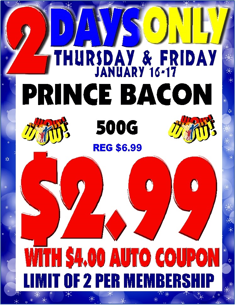 2 Day Sale Jan 16-17 – Fredericton Co-op